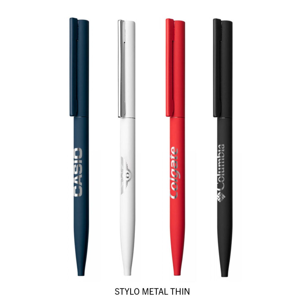 Stylo métal finition gomme, Chili, stock France – Compléments d'image