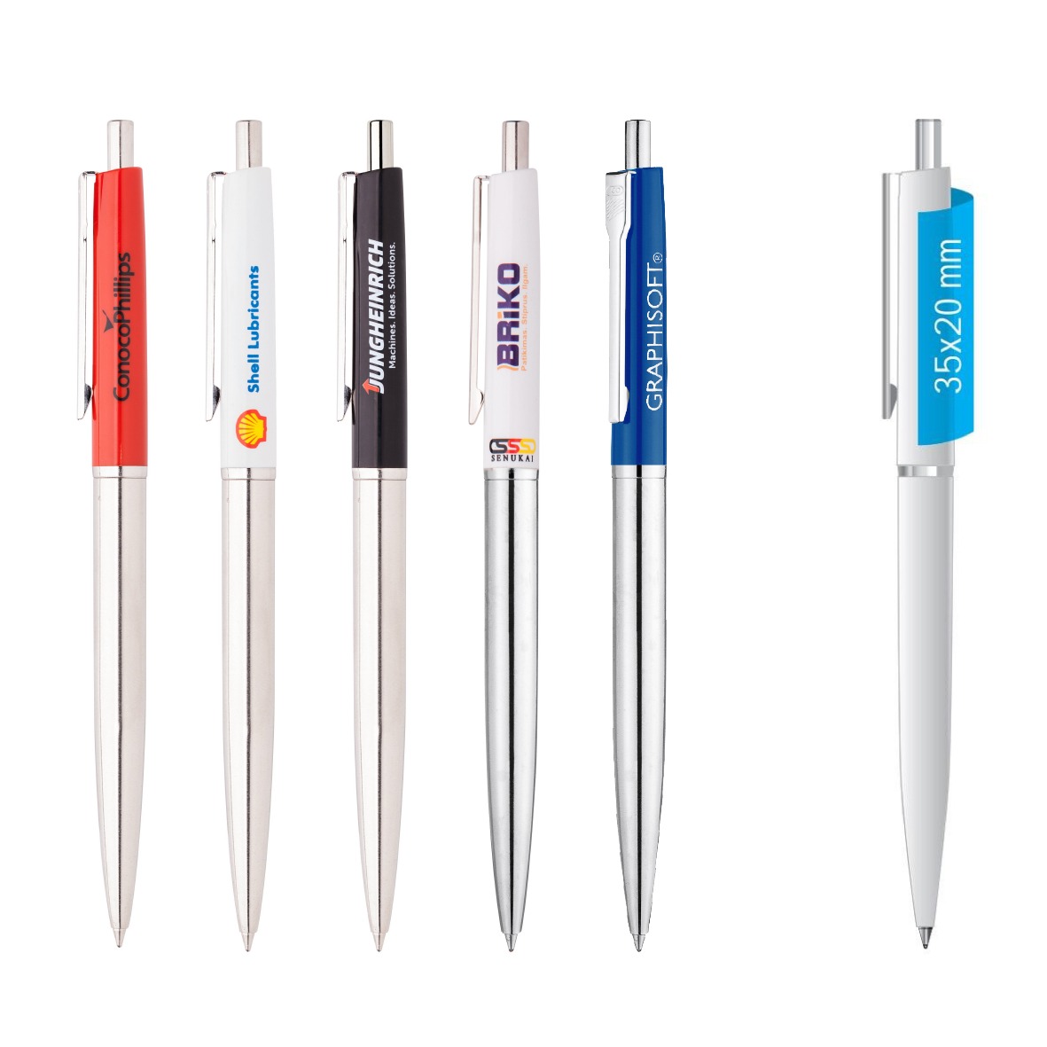 Stylo métal, chrome et couleurs, French Riviera – Compléments d'image